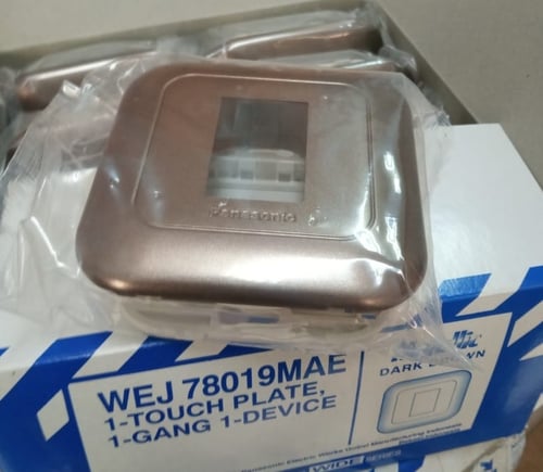 Toko electra - Jual WEJ78019MAE 1 TOUCH PLATE 1 GANG METALLIC DARK ...
