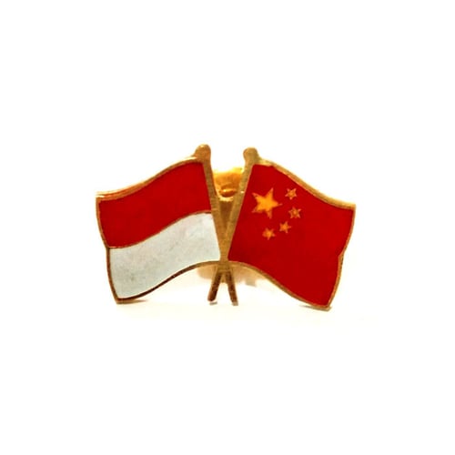 Mulyo Creative - Jual Lencana Pin Crossflag Indonesia China - Lencana ...
