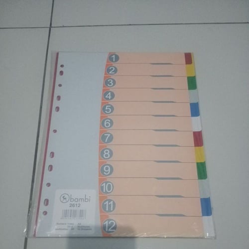 SC Prakamasni - Jual PEMBATAS BINDER BINTEX HOLDER FILE NUMERIC INDEX ...