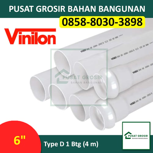 Pusat Grosir Bahan Bangunan - Jual Pipa PVC 6 Inch D Merek Vinilon ...