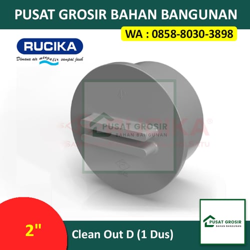 Pusat Grosir Bahan Bangunan - Jual Fitting Pipa Rucika Clean Out 2 Inch ...